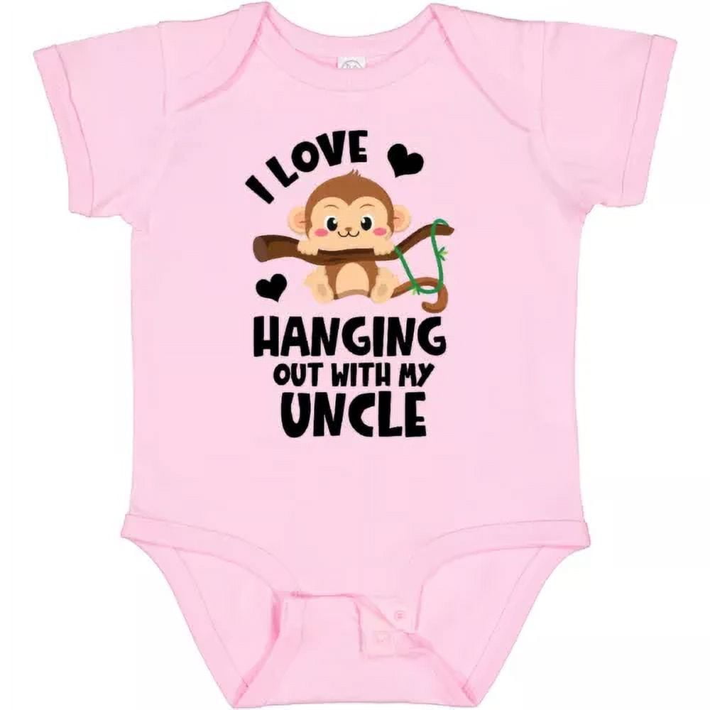 Bella Canvas Monkey I Love Hanging Out With My Uncle Baby Adorable ...