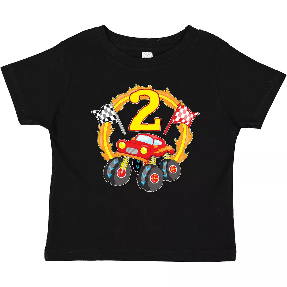 Bella Canvas Monster Truck 2nd Birthday Baby Toddler Shirt Birthdays ...