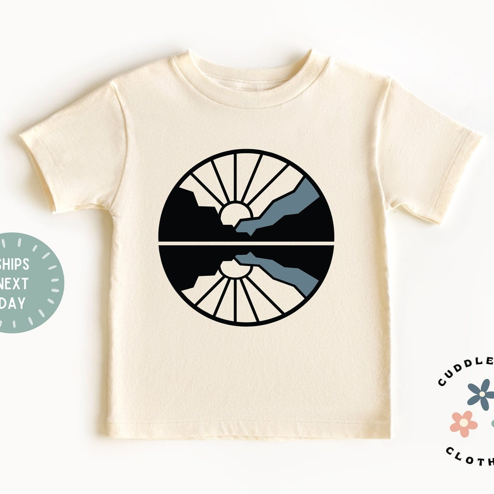 Bella Canvas Mountain Sunset Kids Shirt, Little Explorer Kids Tee ...