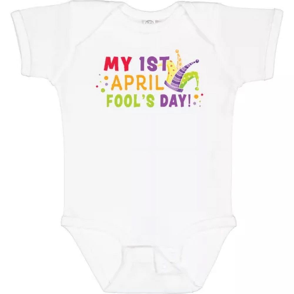 Bella Canvas My 1st April Fools Day With Jester Hat Baby Toddler Funny ...