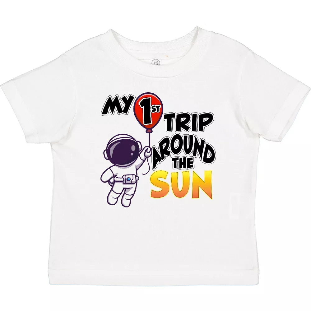 Bella Canvas My 1st Trip Around The Sun Baby Toddler Shirt Astronaut Birthday First One Toddler ...