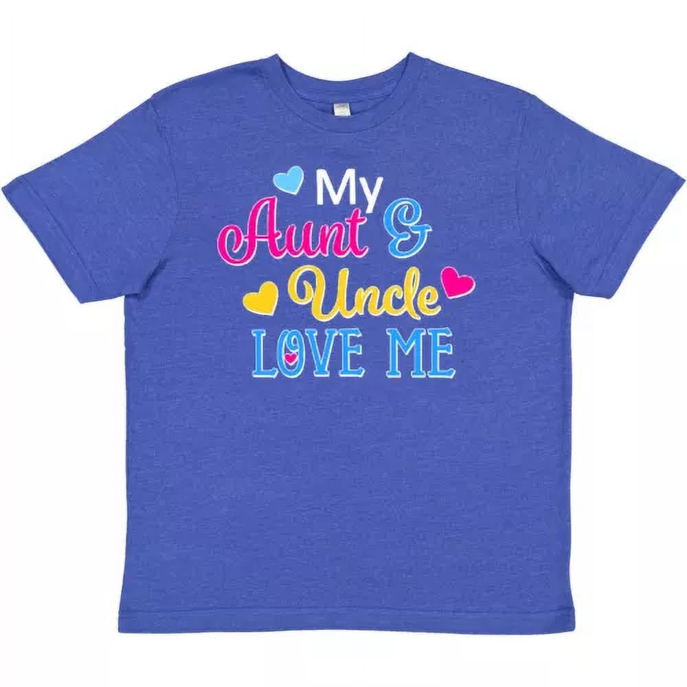 Bella Canvas My Aunt And Uncle Love Me With Hearts Cute Kids Teen Toddler Shirt - Walmart.com
