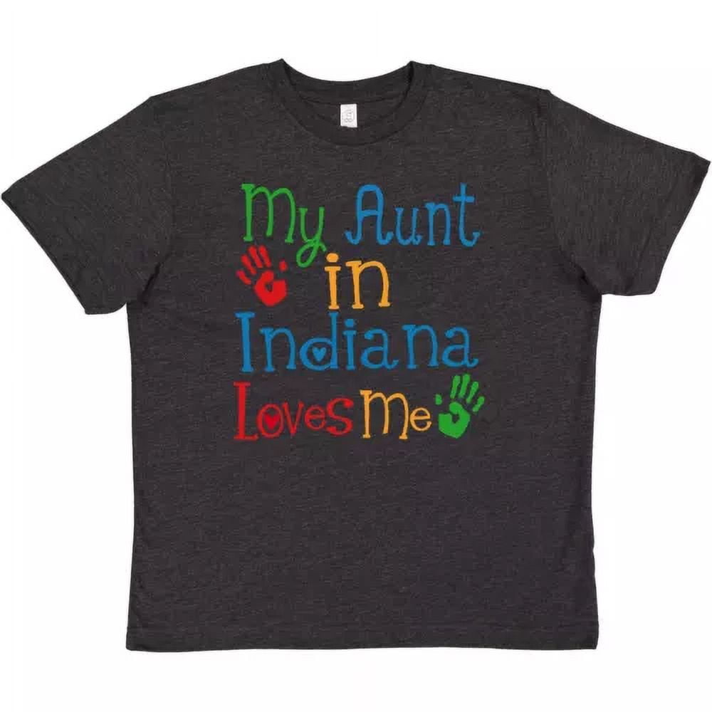Bella Canvas My Aunt In Indiana Loves Me Childs Children Child Toddler Shirt - Walmart.com