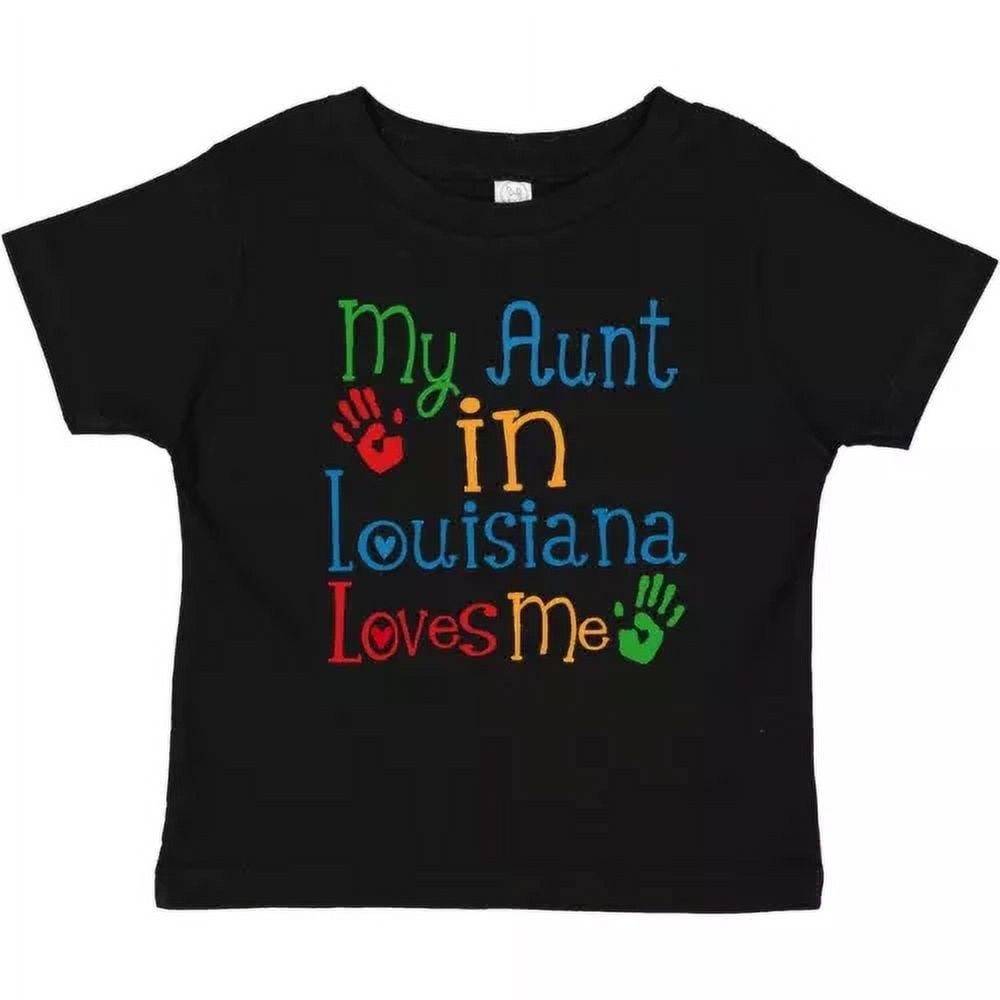Bella Canvas My Aunt In Louisiana Loves Me Baby Toddler Shirt Girl Boy Childs Gift Cute ...
