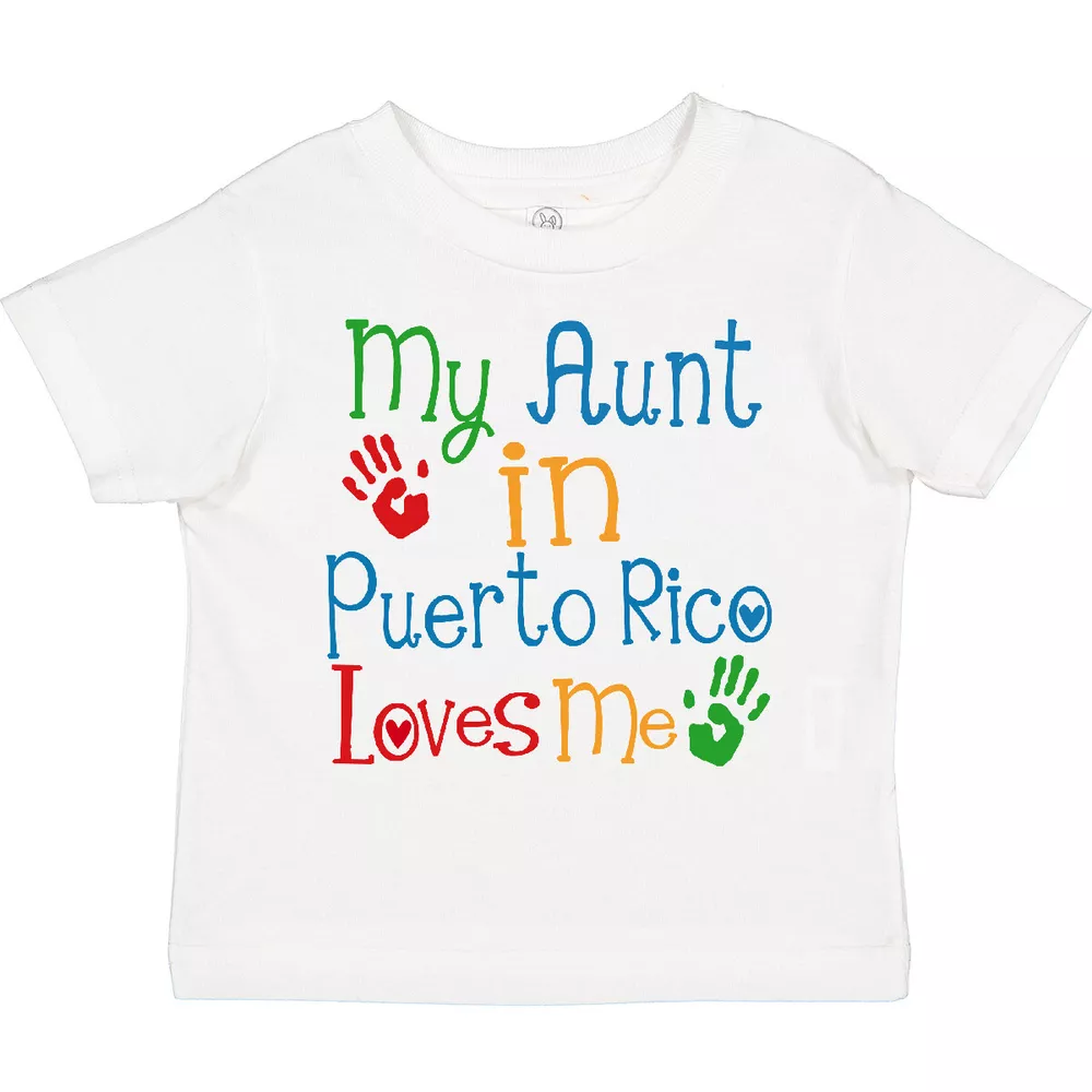 Bella Canvas My Aunt In Puerto Rico Loves Me Toddler Shirt Rican Tia Childs Girls Toddler Shirt ...