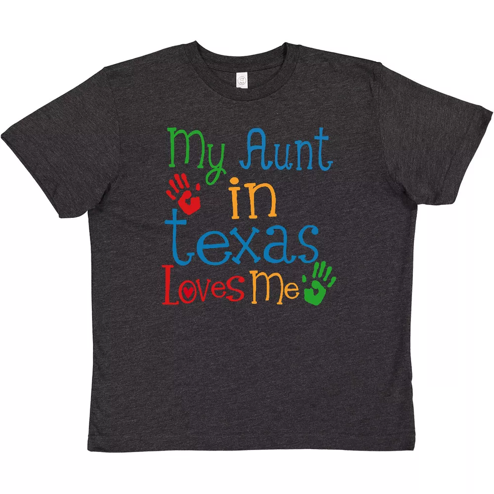 Bella Canvas My Aunt In Texas Loves Me Auntie Girls Boys Childs Toddler Shirt - Walmart.com