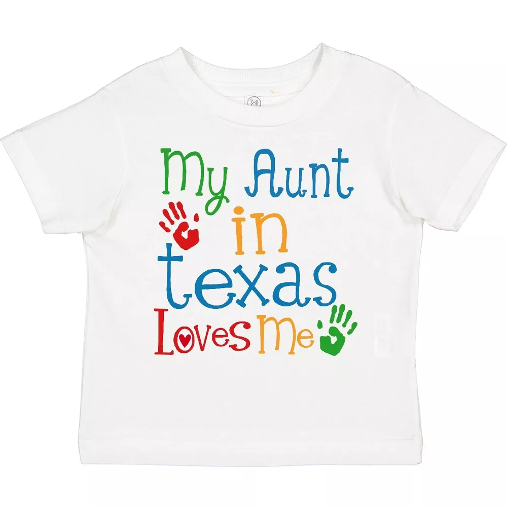 Bella Canvas My Aunt In Texas Loves Me Toddler Shirt From Auntie Girls Boys Child Toddler Shirt ...