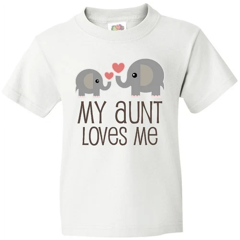 Bella Canvas My Aunt Loves Me Childs Cute Elephant Kids Family I Love Toddler Shirt - Walmart.com