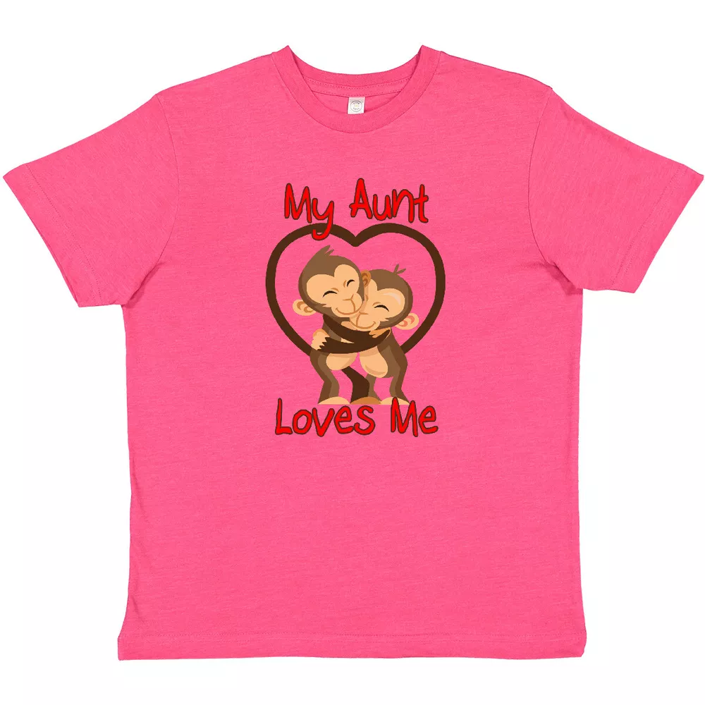 Bella Canvas My Aunt Loves Me Monkey Cute Kids Children Child Toddler Shirt - Walmart.com