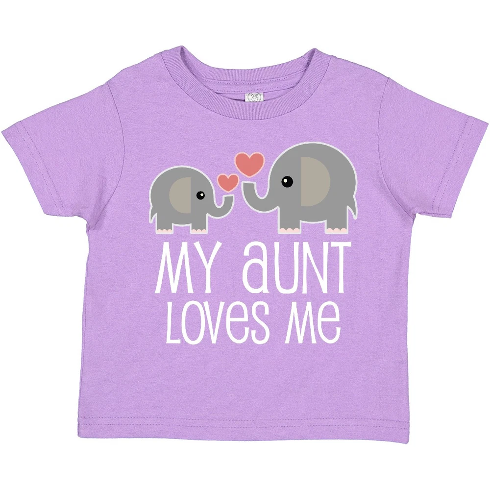 Bella Canvas My Aunt Loves Me Niece Nephew Elephant Toddler Shirt Auntie Aunty Toddler Shirt ...