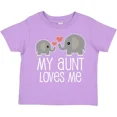 Bella Canvas My Aunt Loves Me Niece Nephew Elephant Toddler Shirt Auntie Aunty Toddler Shirt ...