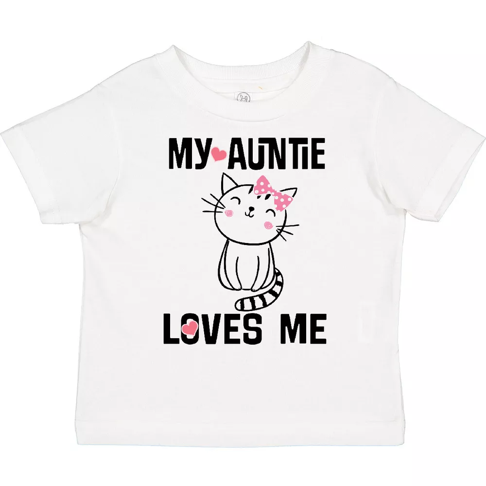 Bella Canvas My Auntie Loves Me Toddler Shirt Childs Cute Clothing Apparel Child Toddler Shirt ...