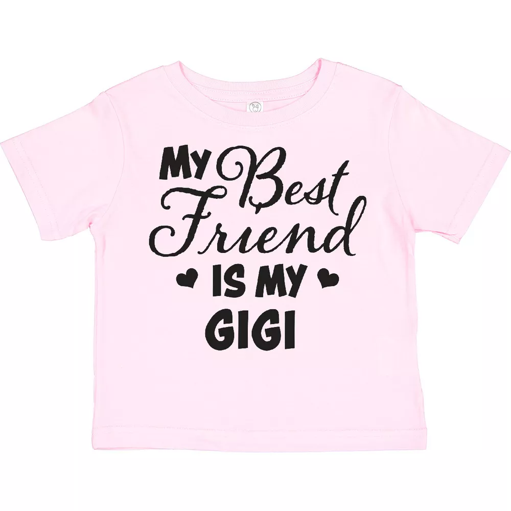 Bella Canvas My Best Friend Is My Gigi With Hearts Toddler Shirt Family Gift Kid Toddler Shirt ...