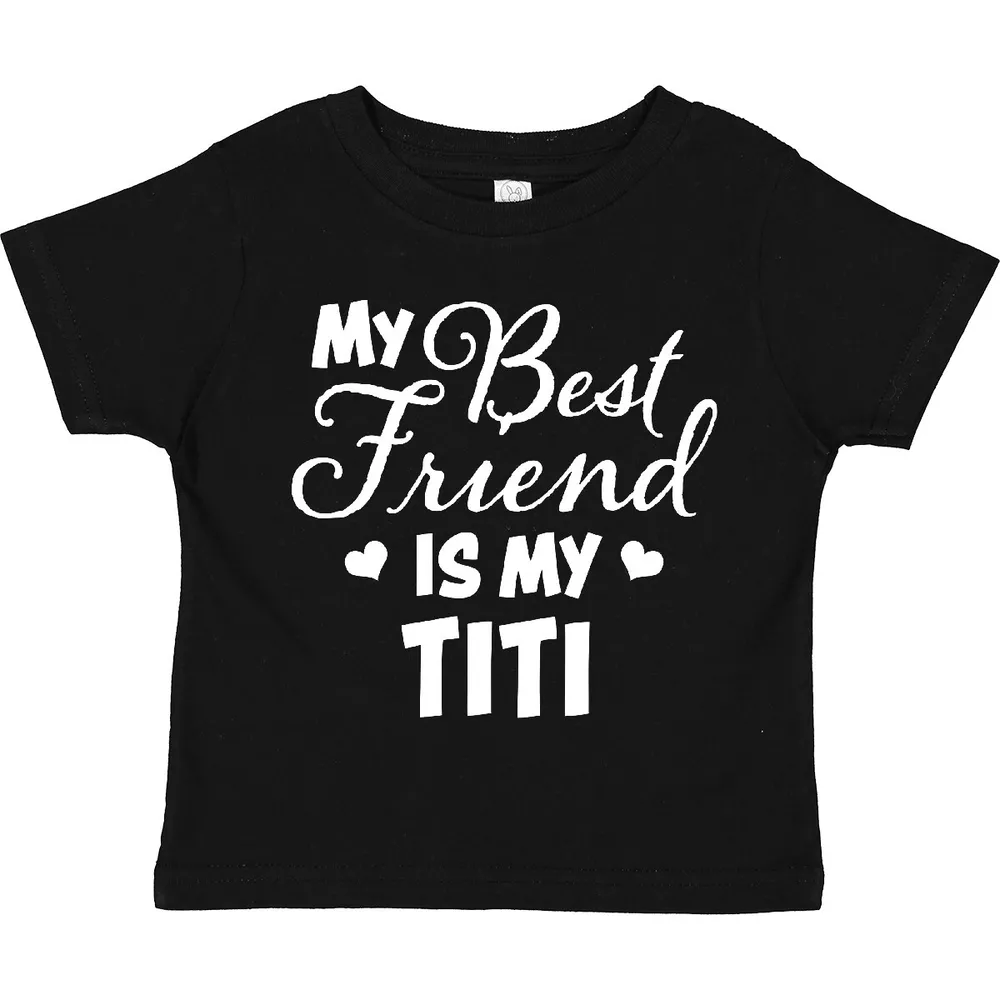 Bella Canvas My Best Friend Is My Titi With Hearts Toddler Shirt Family Gift Kid Toddler Shirt ...