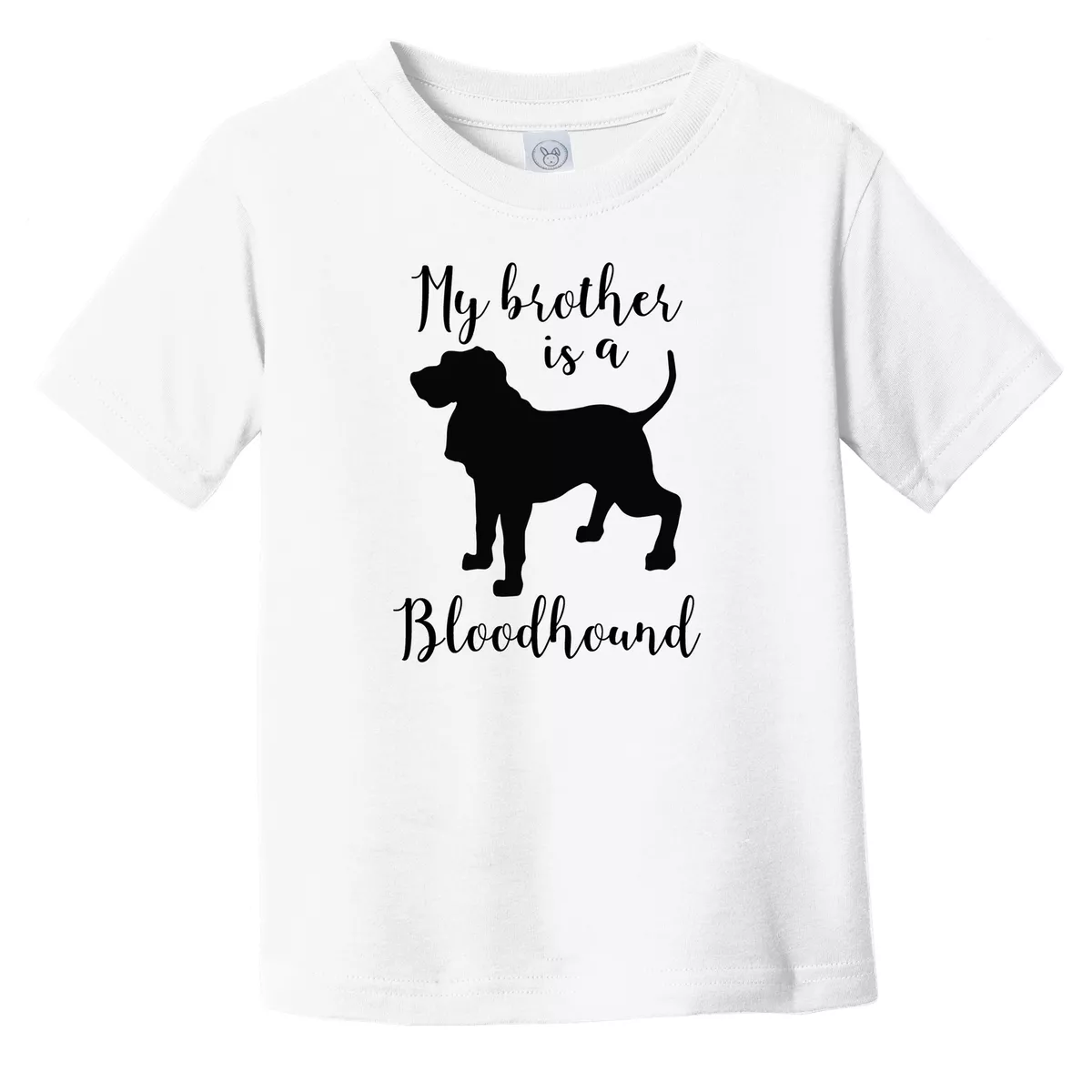 Bella Canvas My Brother Is A Bloodhound Cute Dog Silhouette Toddler ...