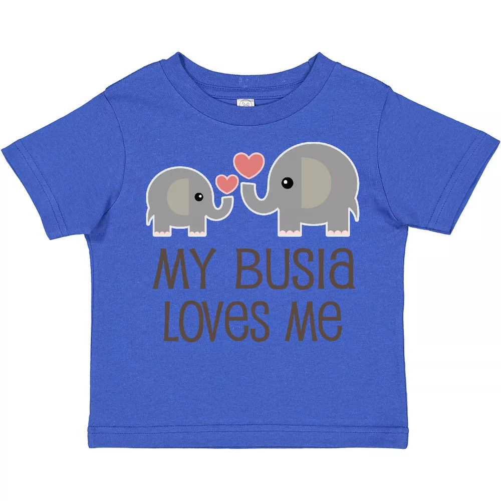 Bella Canvas My Busia Loves Me Childs Toddler Shirt Babcia Grandma Grandchild Kid Toddler Shirt ...