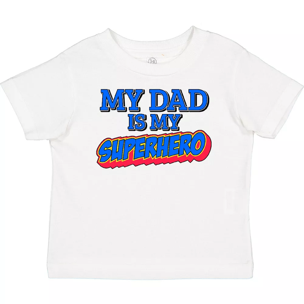 Bella Canvas My Dad Is My Superhero Baby Toddler Shirt Fathers Day Kids ...