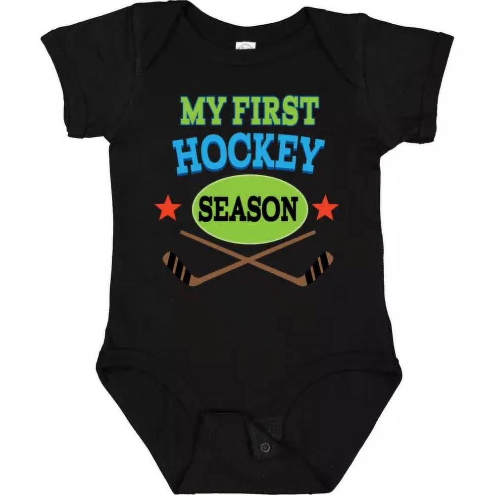 Bella Canvas My First Hockey Season Baby Ice Boy Shower One-piece ...