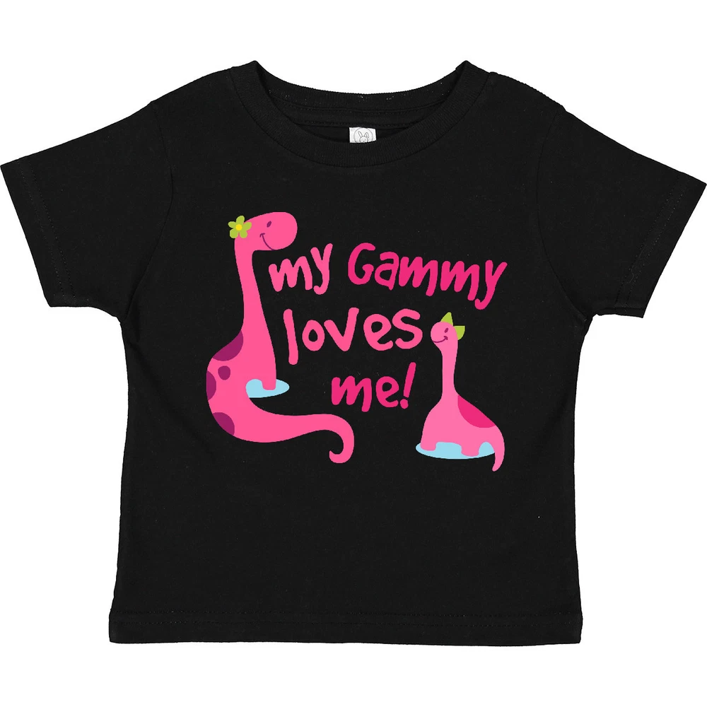Bella Canvas My Gammy Loves Me Girl Dinosaur Toddler Shirt Granddaughter Gift Kid Toddler Shirt ...