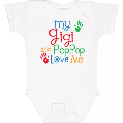 Bella Canvas My Gigi And PopPop Love Me Baby Bodysuit Grandkids ...