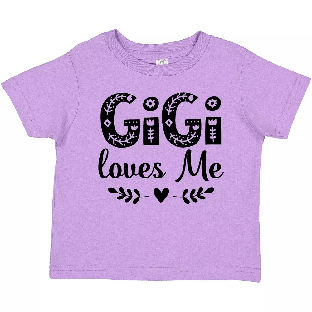 Bella Canvas My Gigi Loves Me Girls Toddler Shirt Clothes Grandchild Grandbaby Toddler Shirt ...