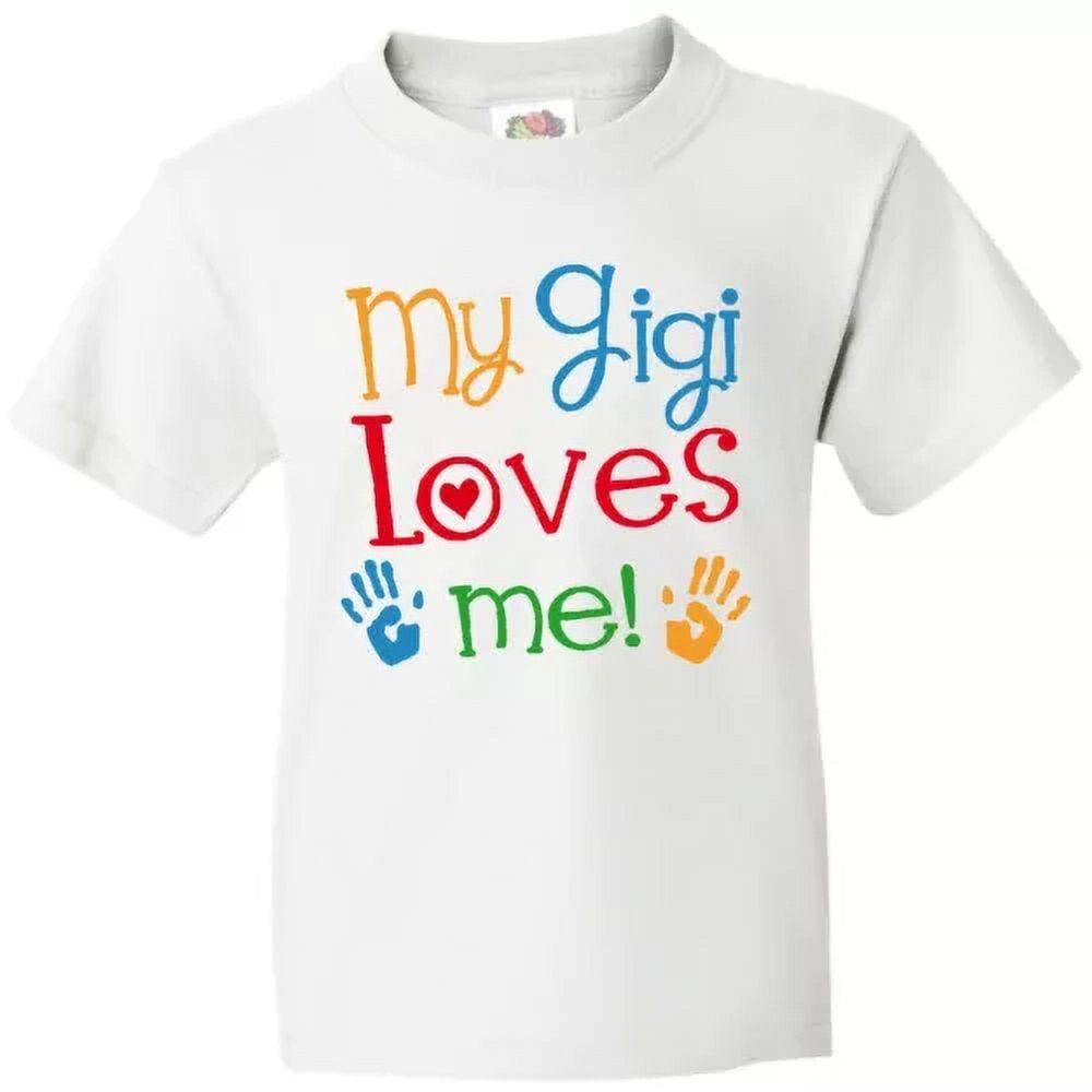 Bella Canvas My Gigi Loves Me Grandchild Gift Childs Kids Grandkids Toddler Shirt - Walmart.com