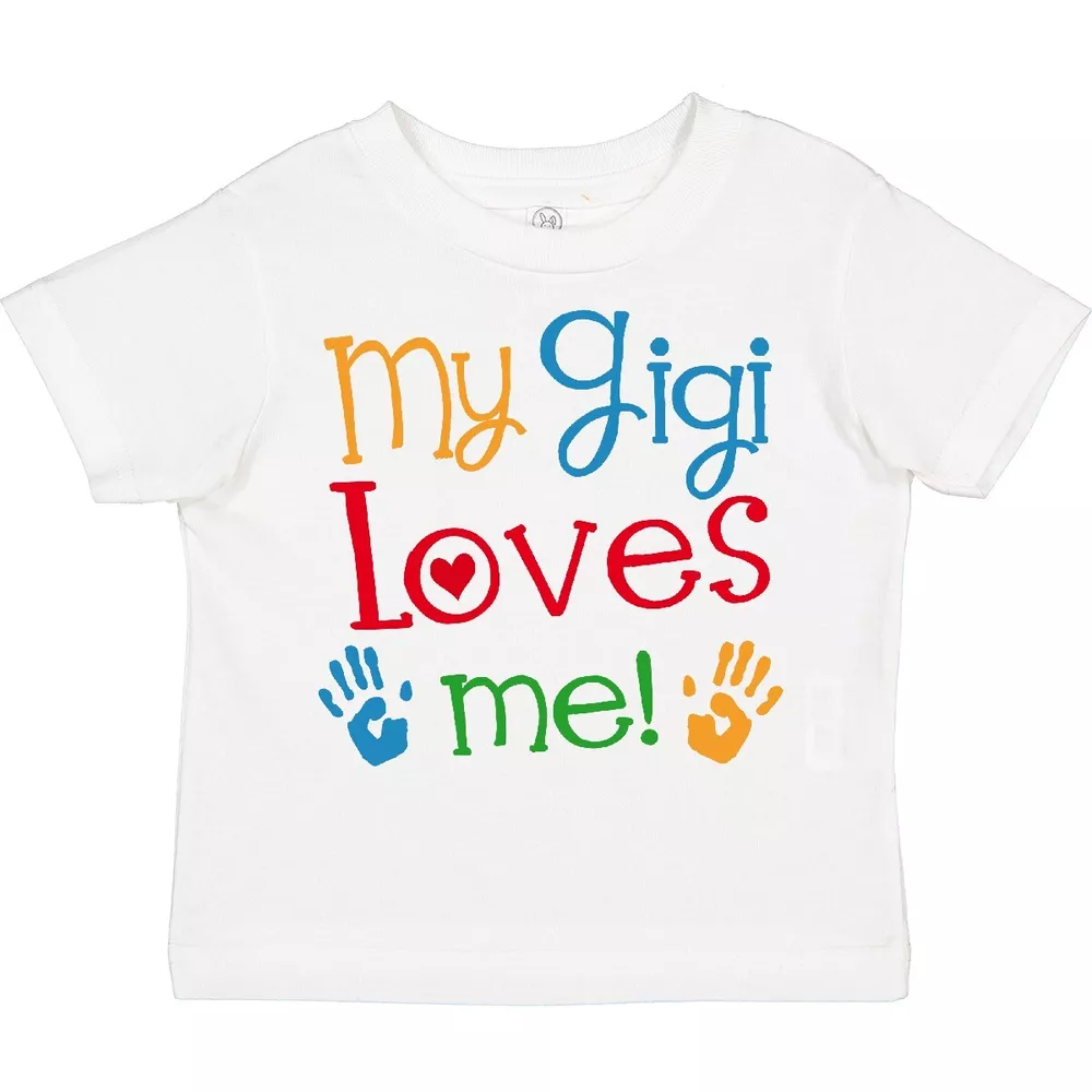 Bella Canvas My Gigi Loves Me Grandchild Toddler Shirt Childs Kids Grandkids Boys Toddler Shirt ...