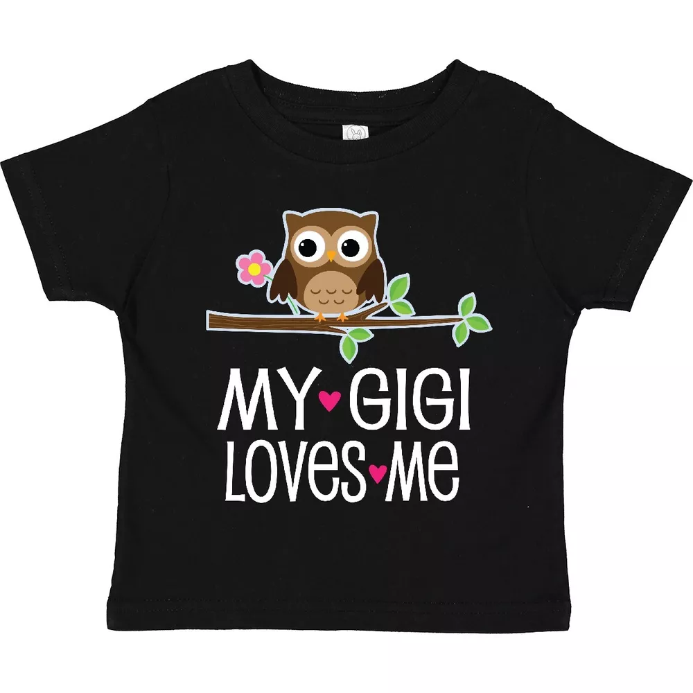 Bella Canvas My Gigi Loves Me Owl Toddler Shirt From Girls Girl Cute Clothing Kid Toddler Shirt ...