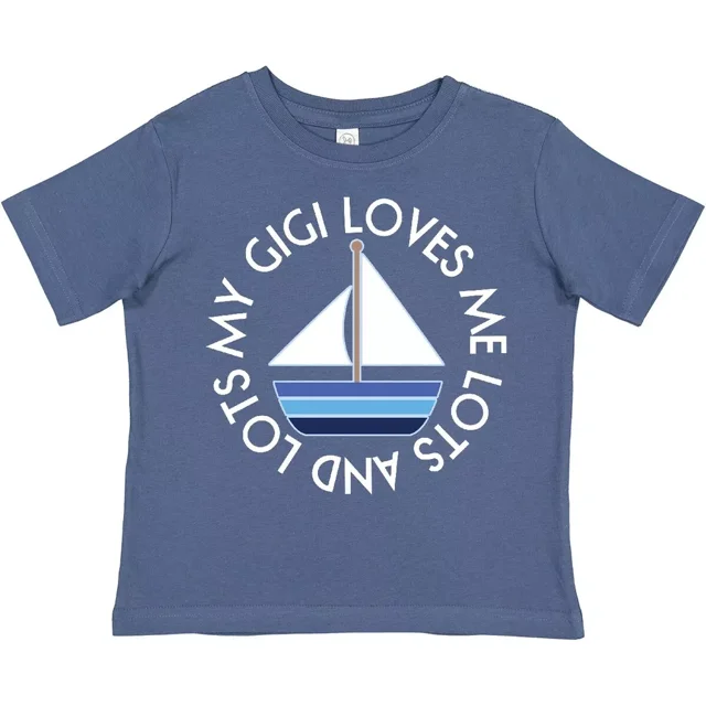 Bella Canvas My Gigi Loves Me Sailboat Boys Sailing Toddler Shirt Grandma Childs Toddler Shirt ...