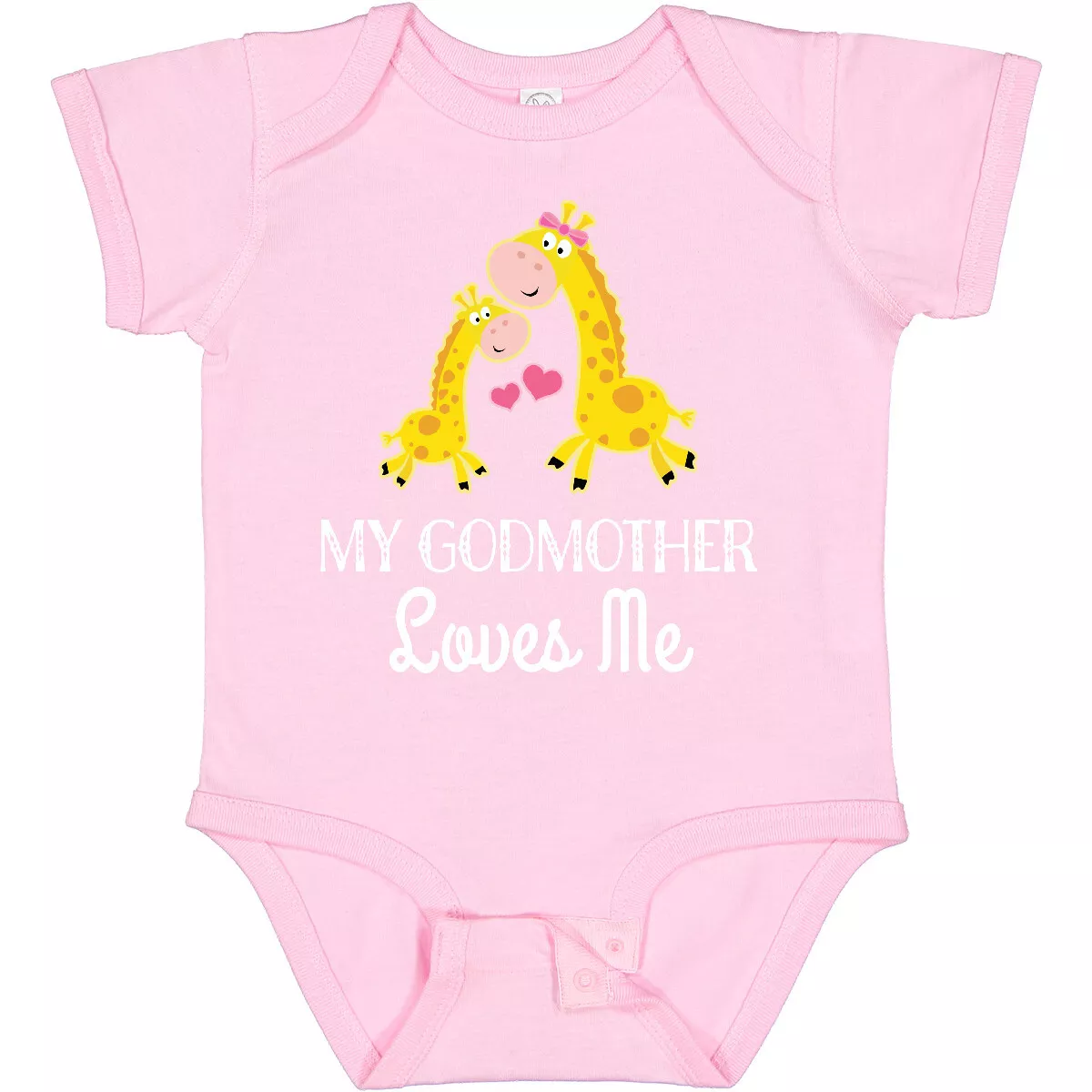 Bella Canvas My Godmother Loves Me Giraffe Infant Creeper Goddaughter Godchild From Baby ...