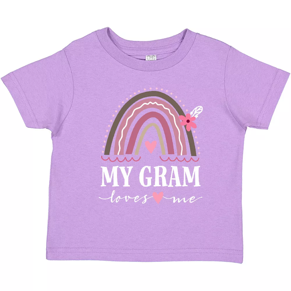 Bella Canvas My Gram Loves Me Rainbow Toddler Shirt Grandkids From ...
