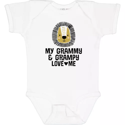 Bella Canvas My Grammy And Grampy Love Me Baby Grandkids Grandbaby Childs Bodysuit - Walmart.com