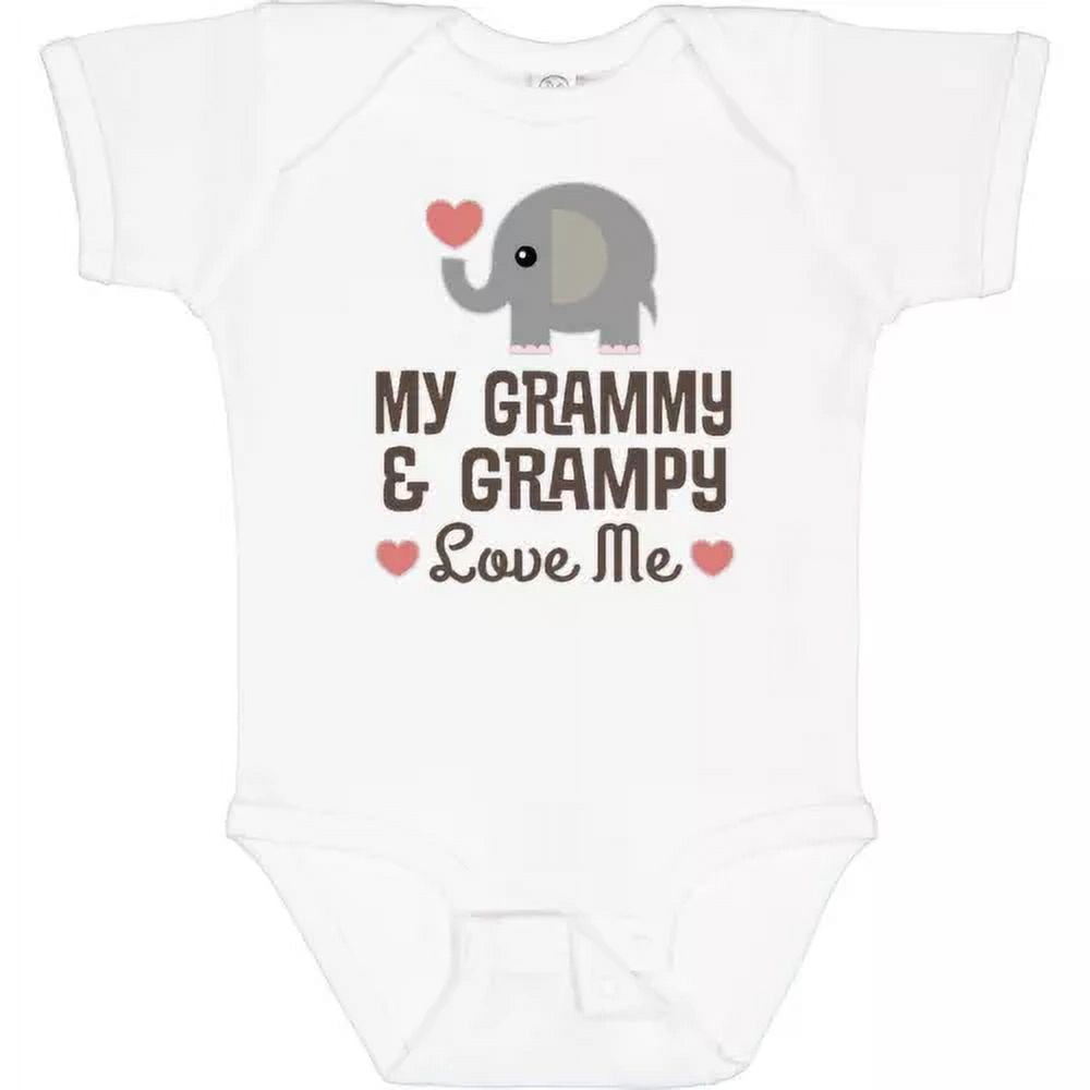 Bella Canvas My Grammy And Grampy Love Me Outfit Baby Bodysuit Grandchild Boy Girl Bodysuit ...