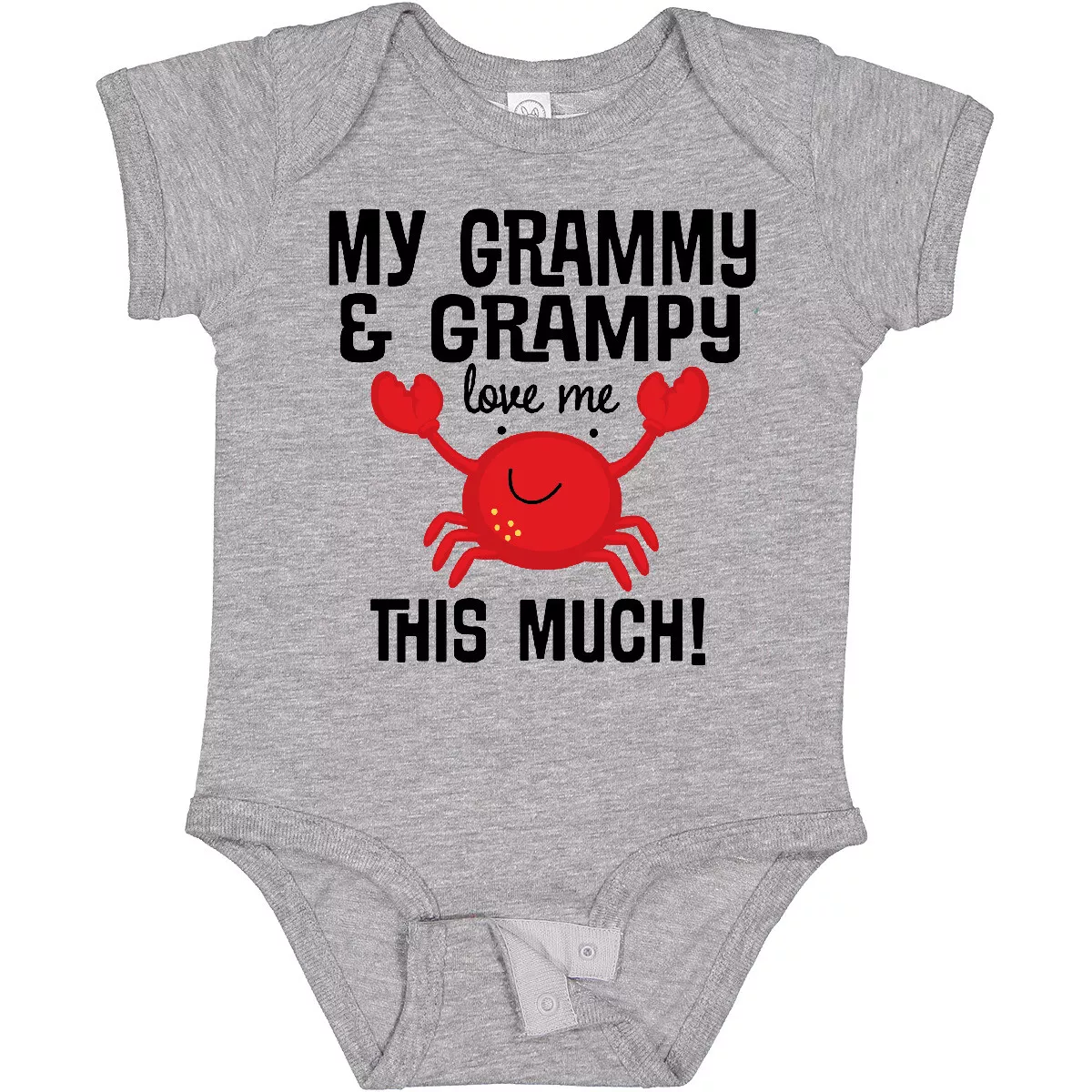 Bella Canvas My Grammy And Grampy Love Me Outfit Baby Bodysuit Grandson ...