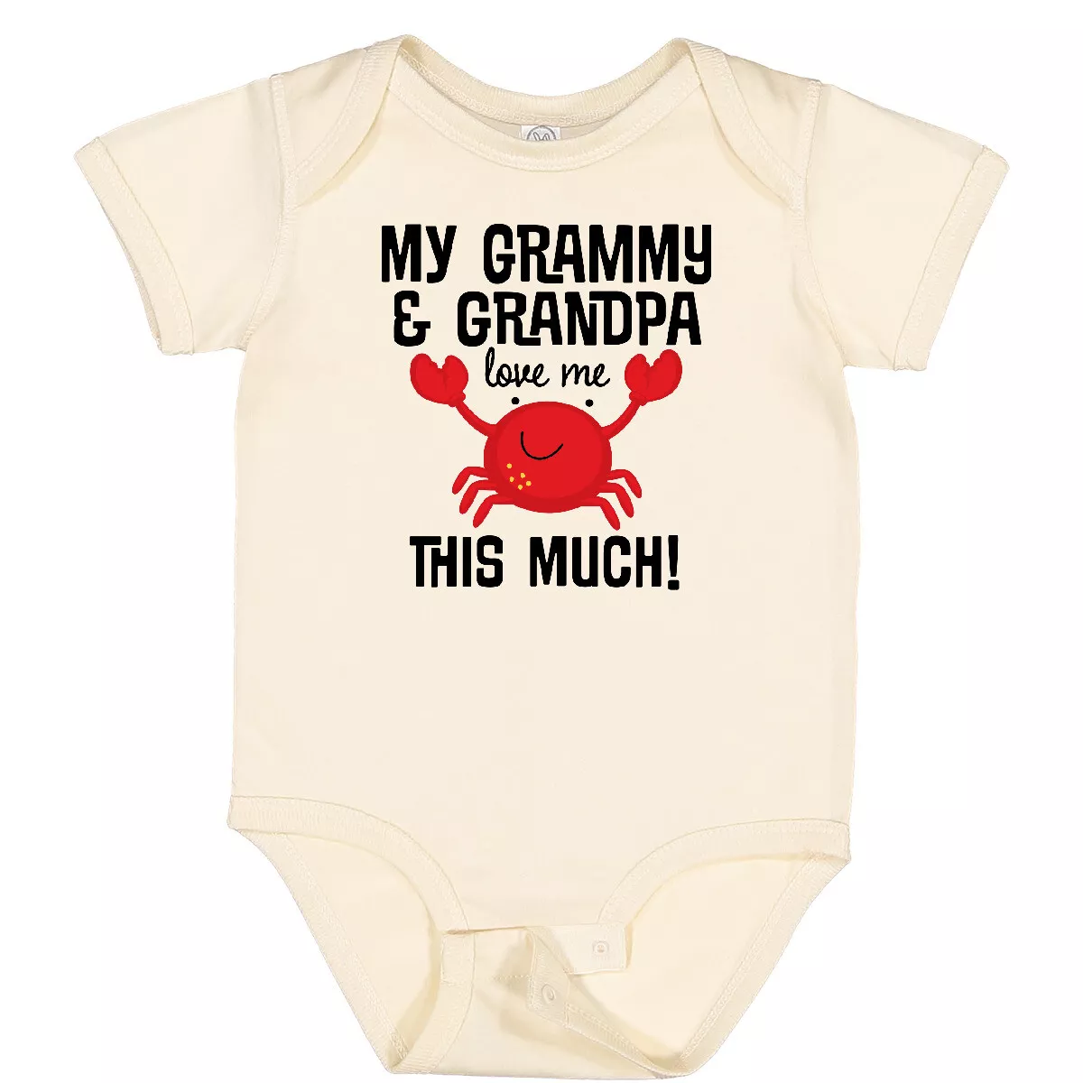 Bella Canvas My Grammy And Grandpa Love Me Baby Bodysuit From Childs Girl Boy Hws Baby Bodysuit ...