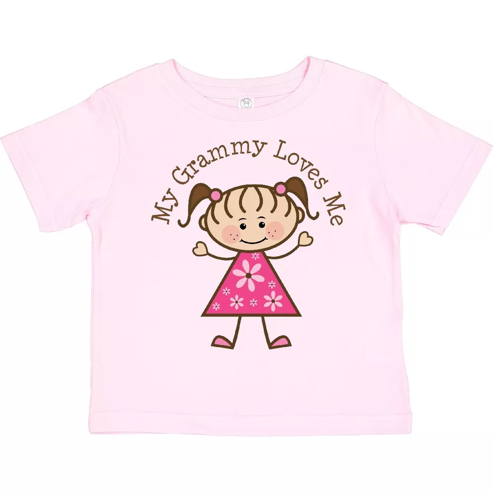 Bella Canvas My Grammy Loves Me Toddler Shirt Grandma Granddaughter Grandchild Toddler Shirt ...