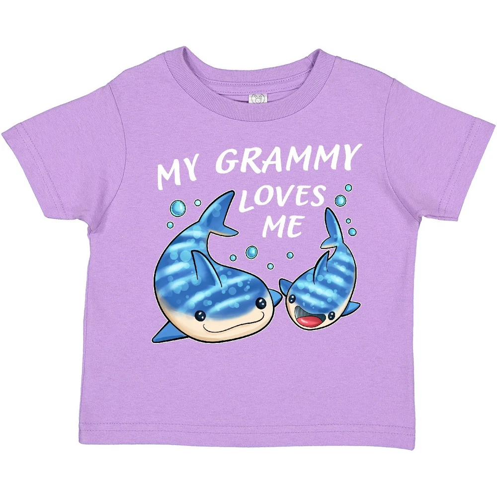 Bella Canvas My Grammy Loves Me- Whale Shark Toddler Shirt Family Sharks Grandma Toddler Shirt ...