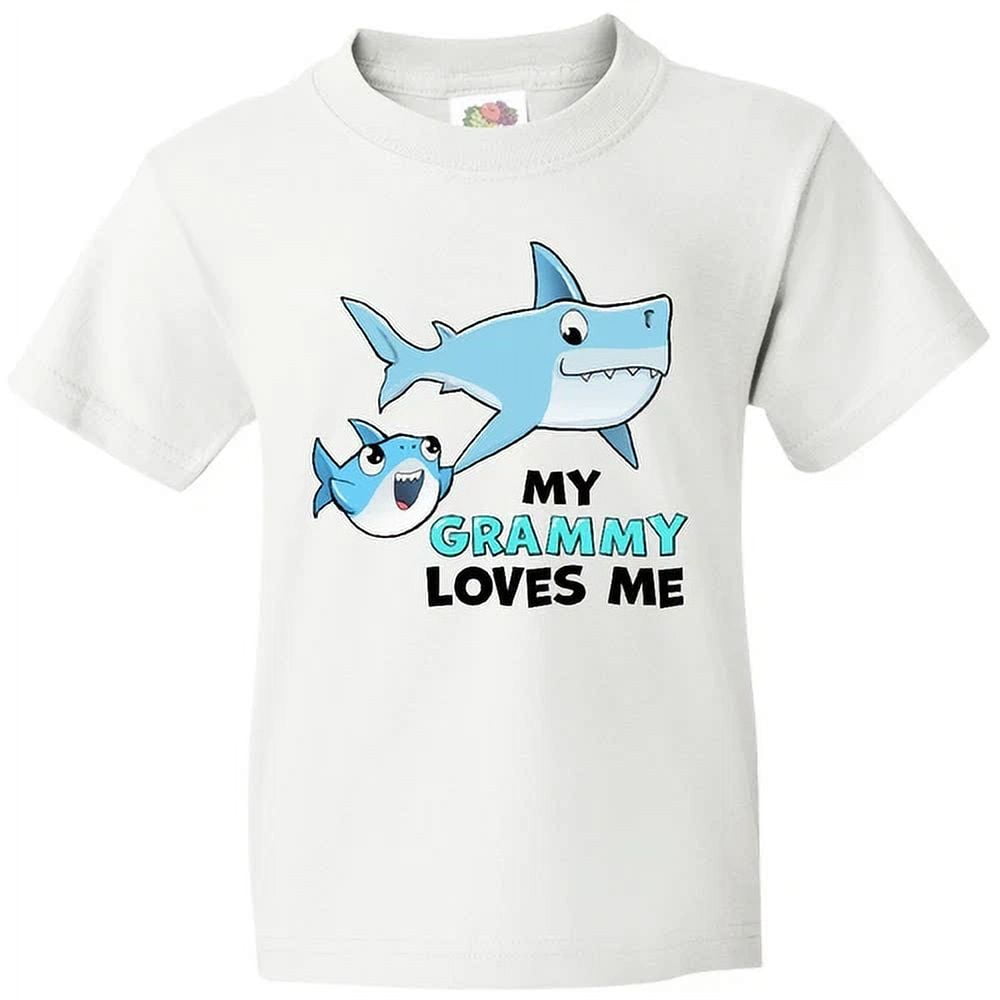 Bella Canvas My Grammy Loves Me With Cute Sharks Grandma Grandchild Toddler Shirt - Walmart.com