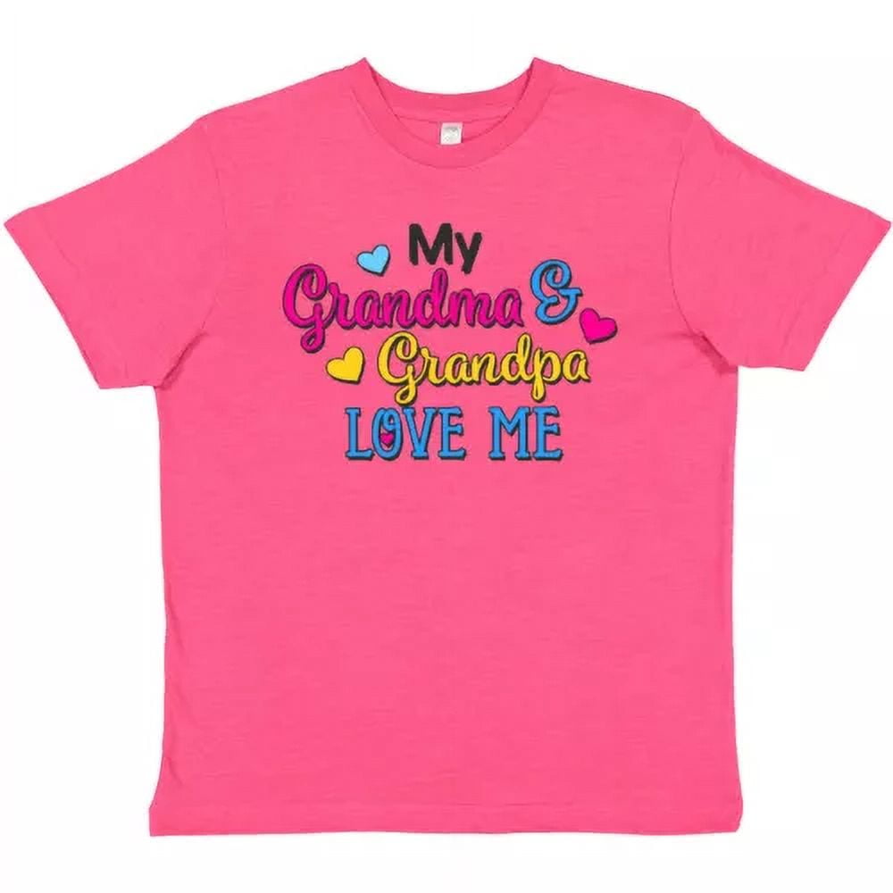 Bella Canvas My Grandma And Grandpa Love Me With Hearts Cute Kids Toddler Shirt - Walmart.com