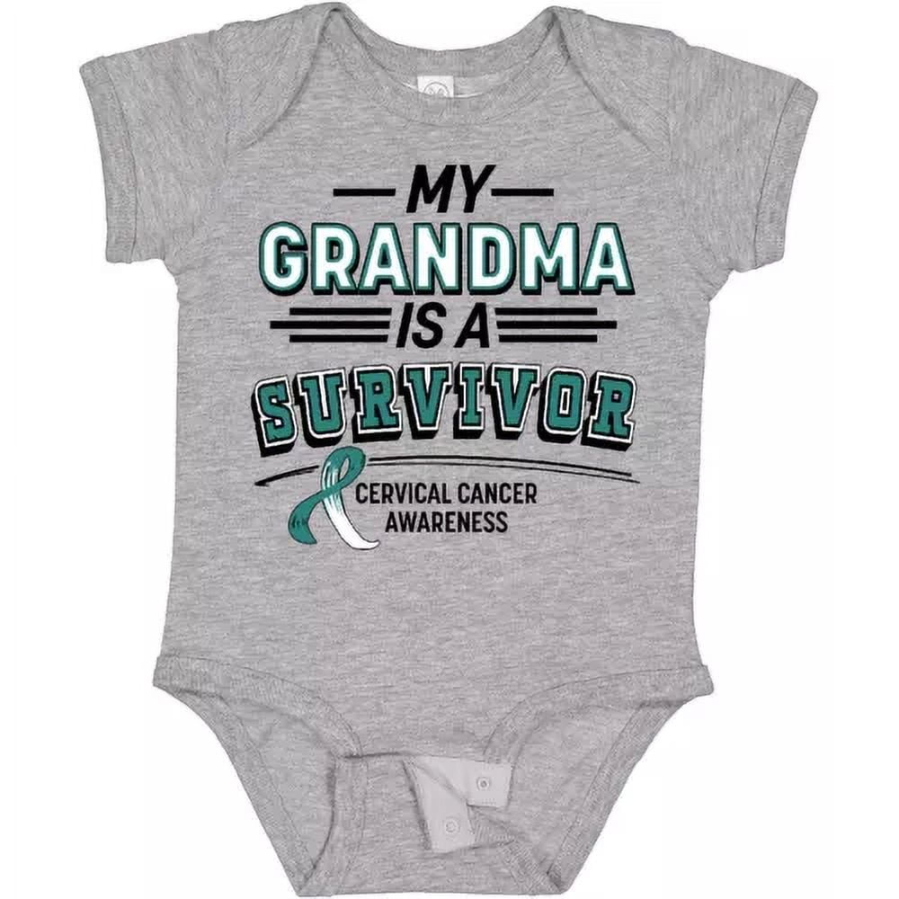 Bella Canvas My Grandma Is A Survivor Cervical Cancer Awareness Baby ...