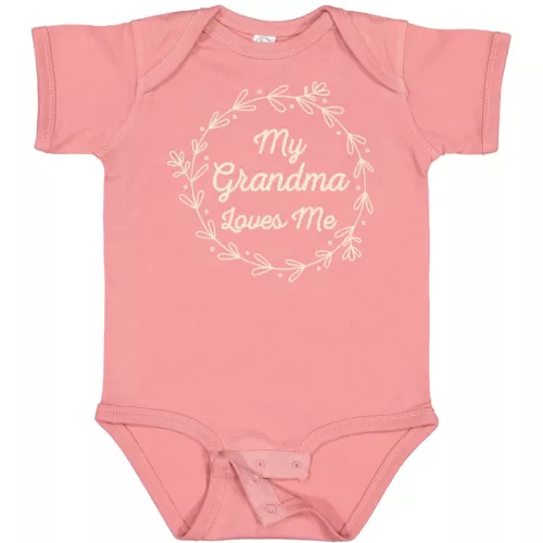 Bella Canvas My Grandma Loves Me Grandchild Baby From Granddaughter Girls Bodysuit - Walmart.com