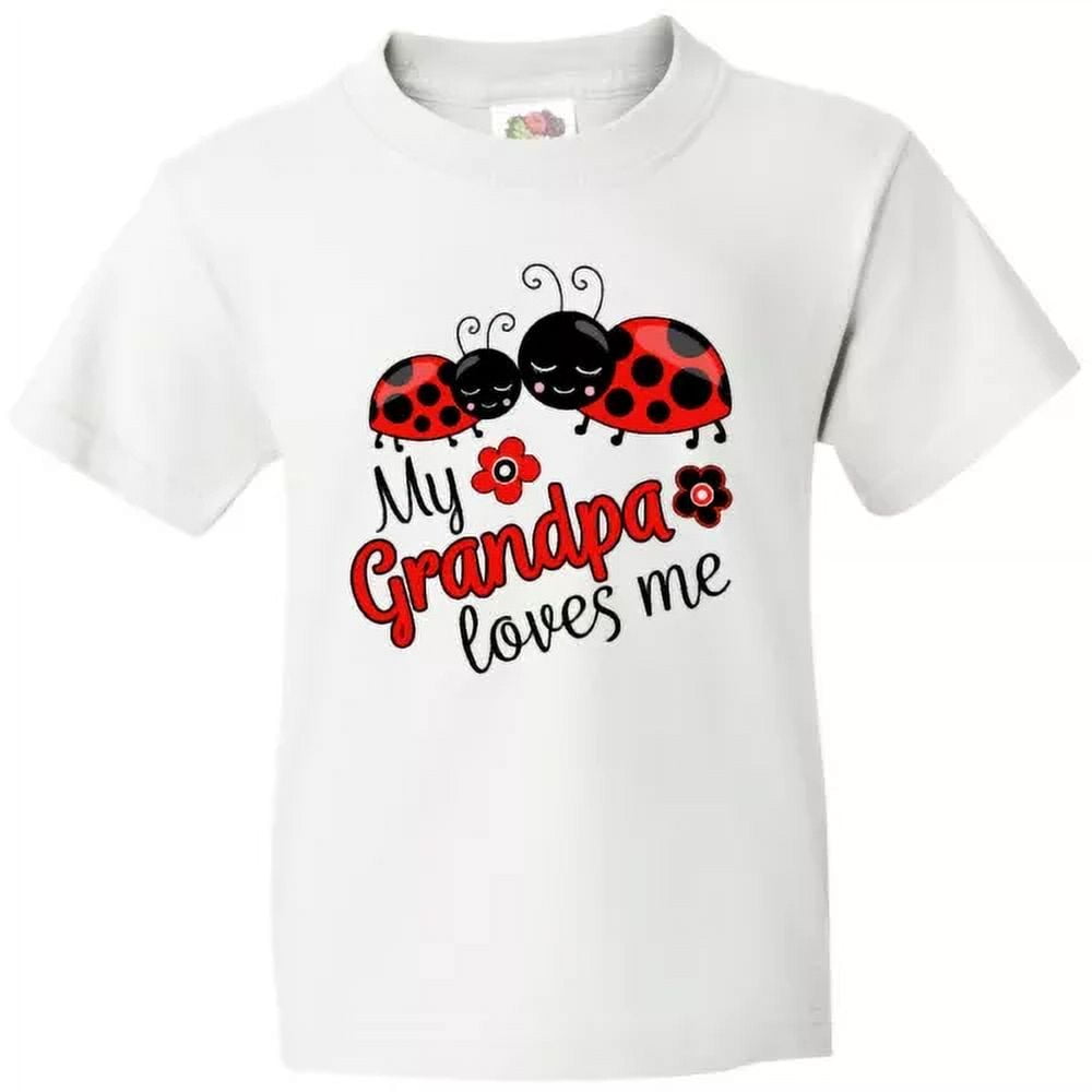 Bella Canvas My Grandpa Loves Me With Cute Ladybugs Grandfather Bugs Toddler Shirt - Walmart.com