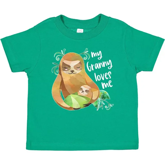 Bella Canvas My Granny Loves Me Cute Sloth And Baby Baby Toddler Shirt Family Sloths Kids ...