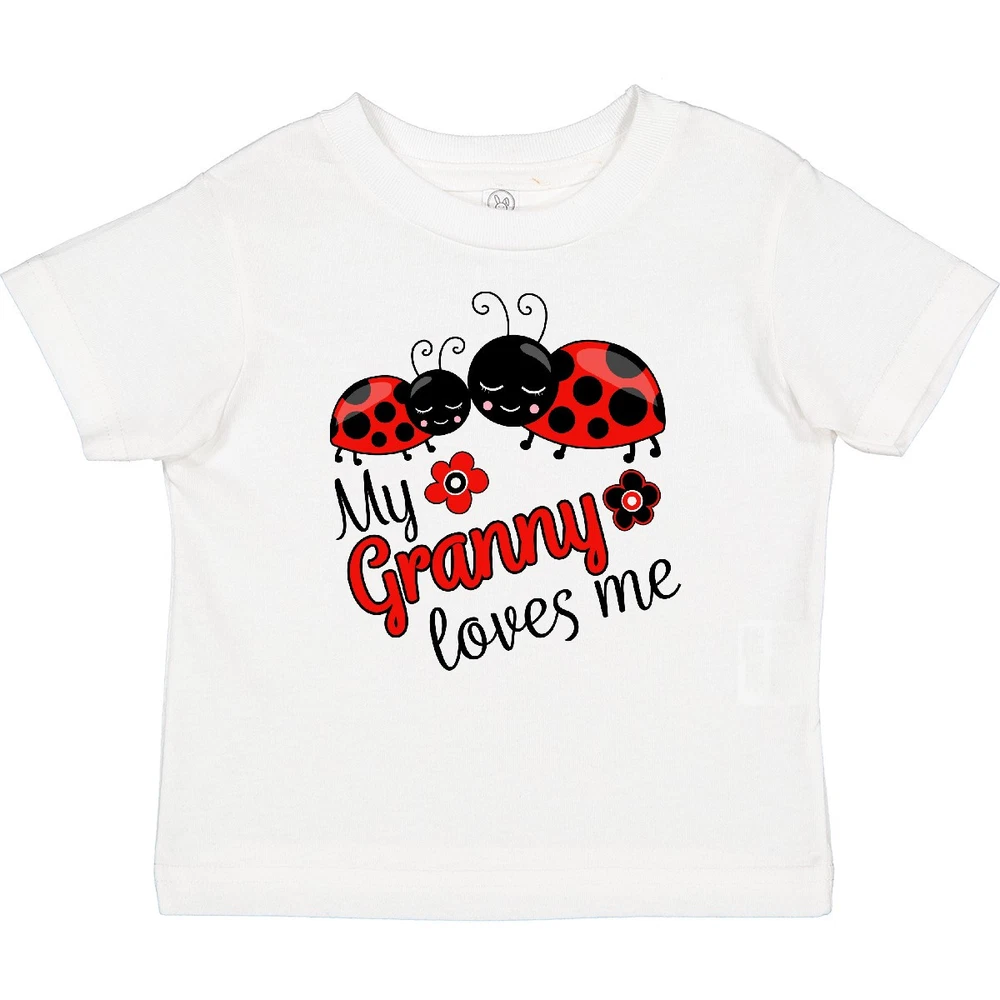 Bella Canvas My Granny Loves Me With Cute Ladybugs Baby Toddler Shirt Family Grandma Bugs ...