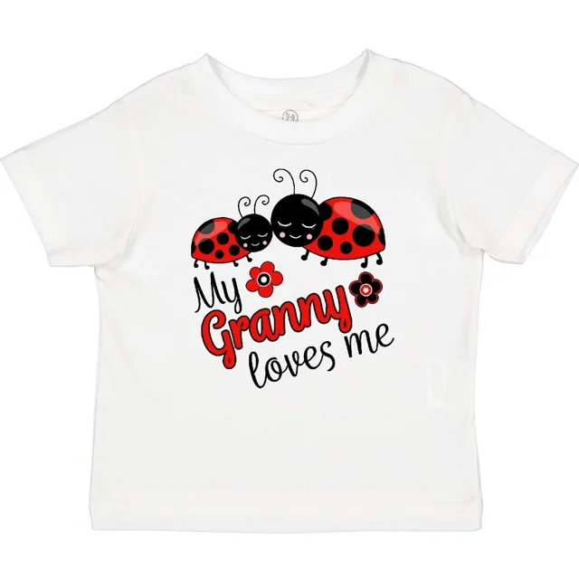 Bella Canvas My Granny Loves Me With Cute Ladybugs Baby Toddler Shirt Family Grandma Bugs ...