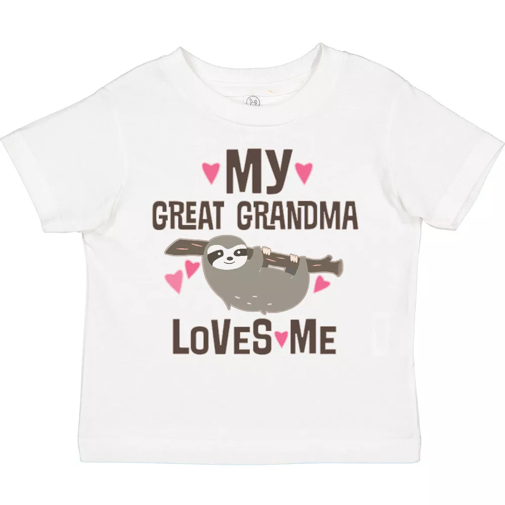 Bella Canvas My Great Grandma Loves Me- Bear And Hearts Toddler Long Sleeve T- Toddler Shirt ...