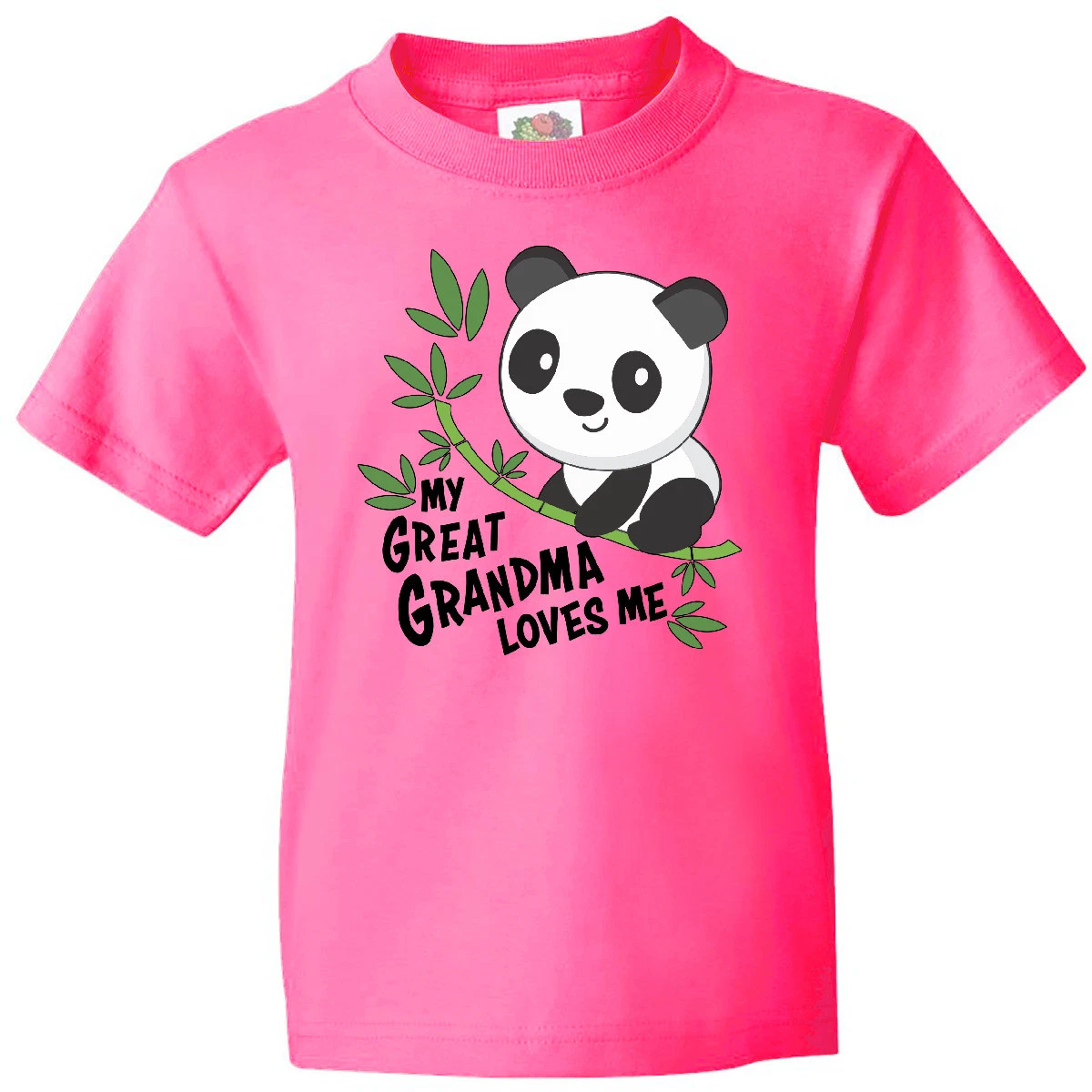 Bella Canvas My Great Grandma Loves Me- Cute Panda Toddler T-Shirt Grandmother Kid - Walmart.com