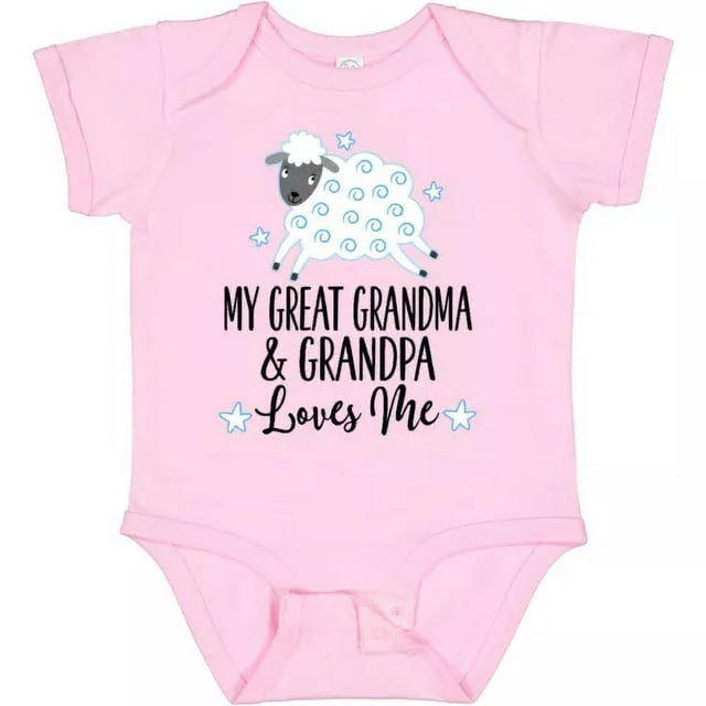 Bella Canvas My Great Grandpa And Grandma Love Me Boy Lamb Baby From Girl Bodysuit - Walmart.com