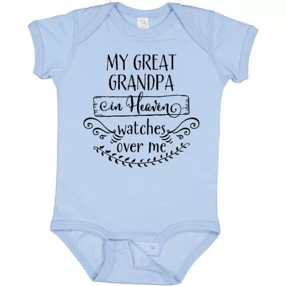 Bella Canvas My Great Grandpa In Heaven Watches Over Me Baby Announcement Bodysuit - Walmart.com