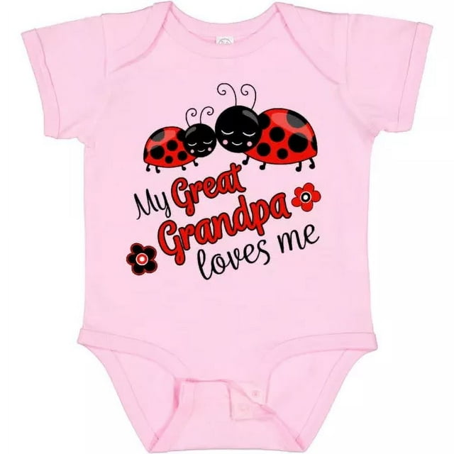 Bella Canvas My Great Grandpa Loves Me Cute Ladybugs Baby Family Ladybug Bodysuit - Walmart.com